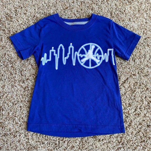 Jordan | Shirts & Tops | Jordan Michael Jordan Blue City Backdrop Tee ...